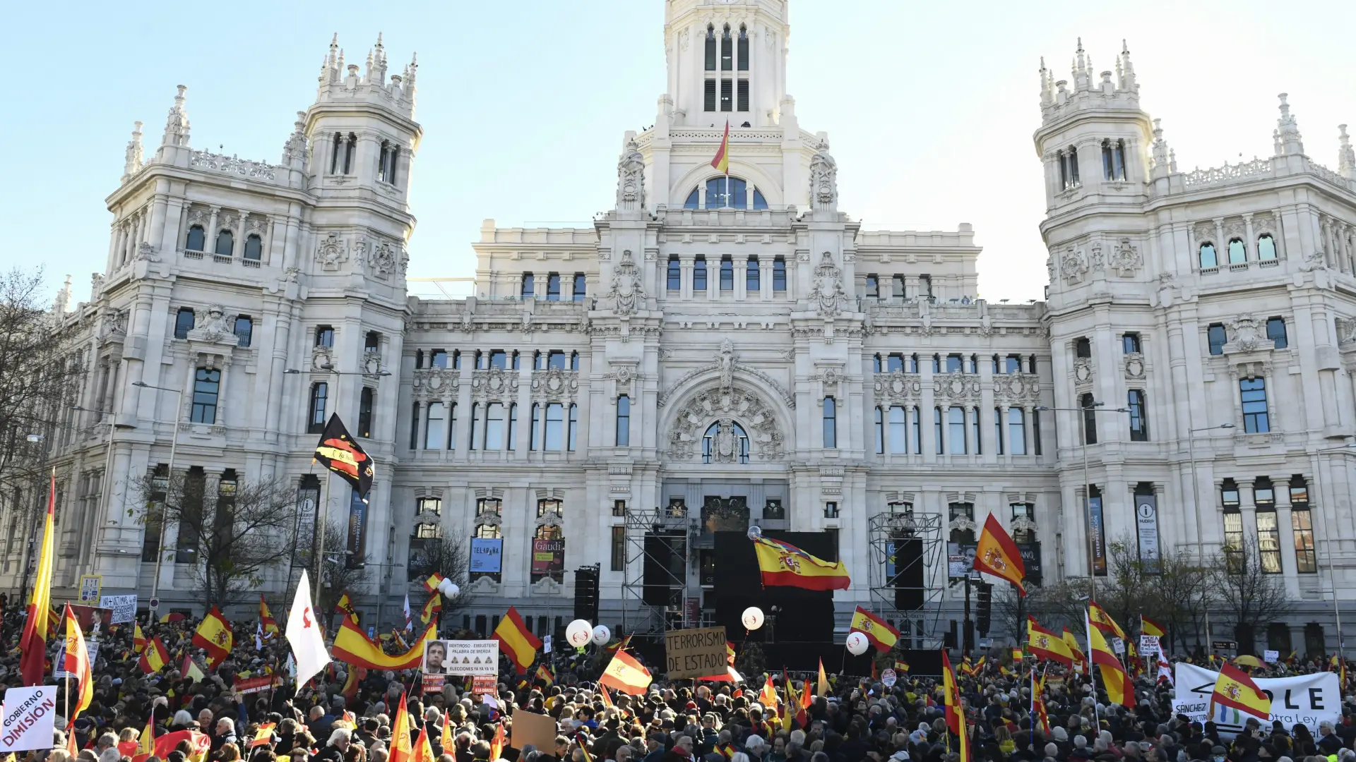 La manifestación contra Sánchez