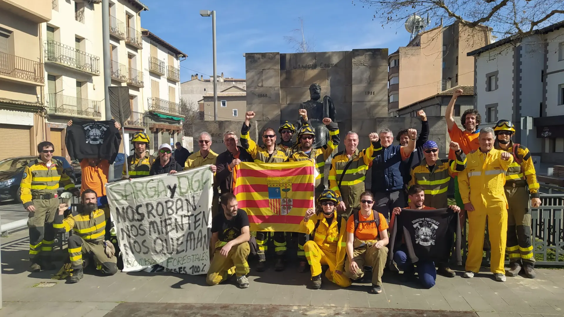 La huelga de los bomberos forestales llega a Huesca