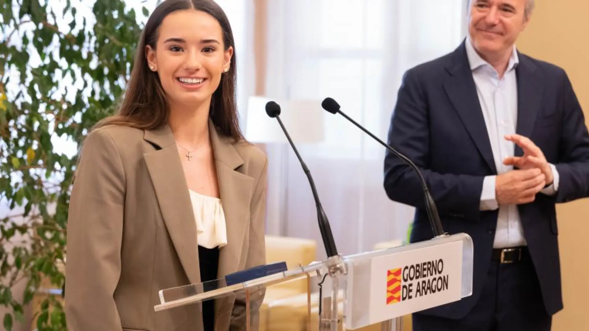 Azcón felicita a Inés Bergua por sus tres medallas europeas y la ...