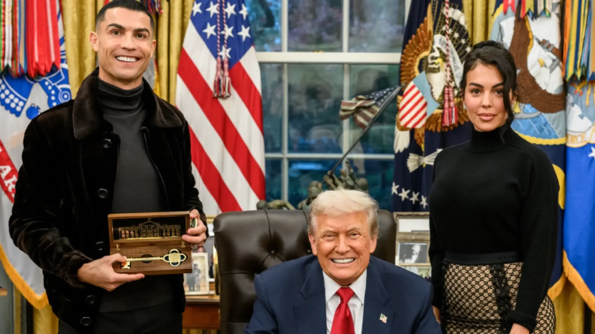 Georgina Rodríguez y Cristiano Ronaldo conocen a Donald Trump en la ...