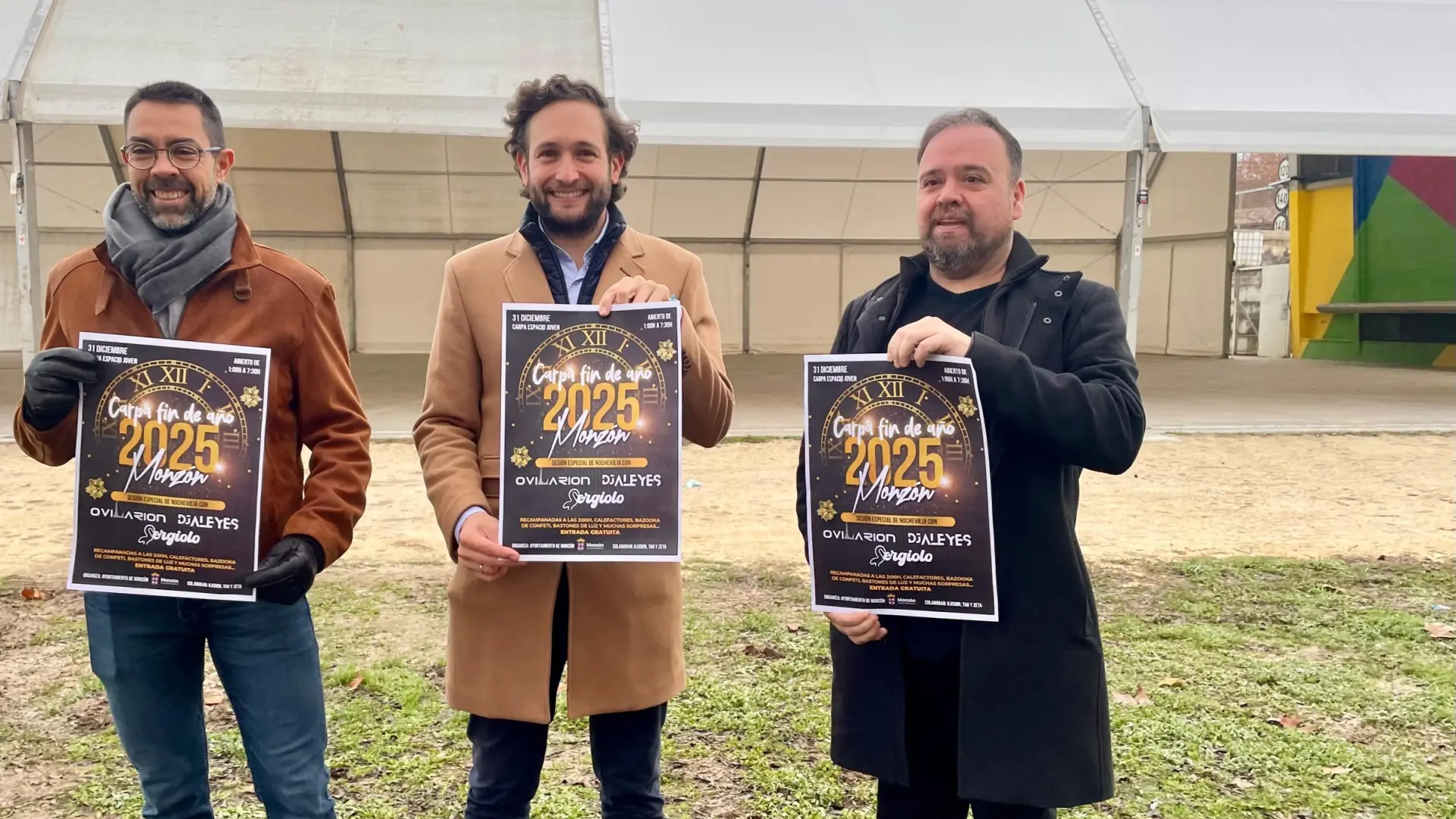 El Ayuntamiento monta una carpa para la fiesta Fin de Año de Monzón en el Espacio Joven