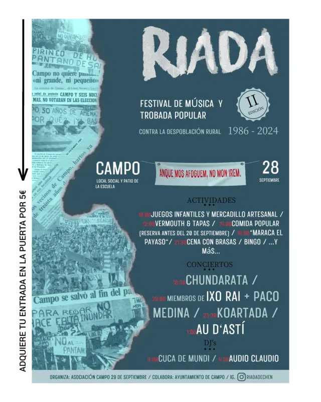 El II Festival Riada sonará este sábado en Campo contra la despoblación ...