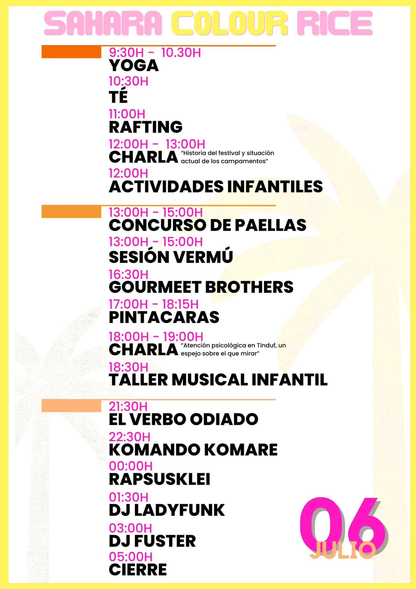 El Sahara Colour Rice 'se pone a cubierto' ante el riesgo de tormentas